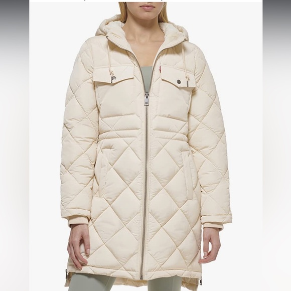Levi's | Jackets & Coats | Levis Womens Soft Sherpa Lined Diamond ...